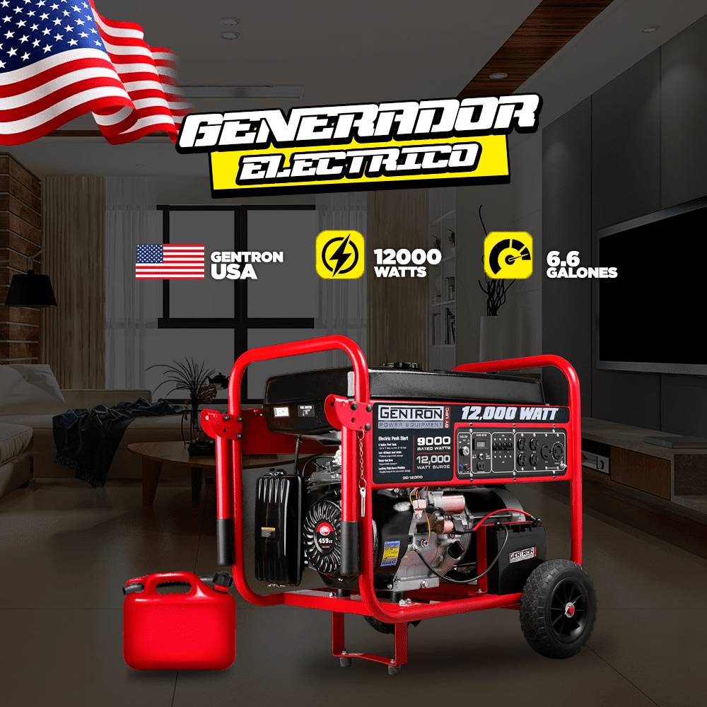 GENERADOR ELECTRICO GENTRON 12.000W GASOLINA - ALTA EFICIENCIA - HECHO ...